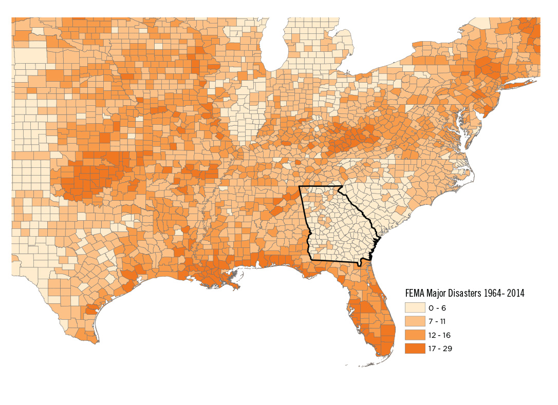 Data Disruption FEMA Disasters Map | Georgia.org