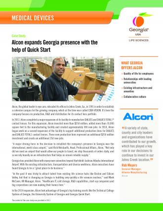 Alcon expands Georgia presence with the help of Quick Start | Georgia.org